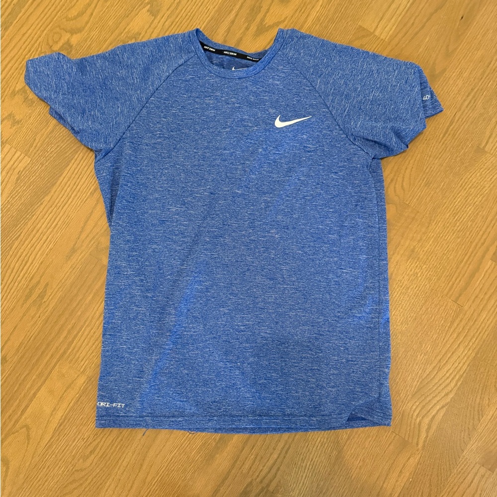 Nike Blue Men's Swim Rash Guard - Gem